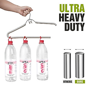 Spring Fever Foam Padded Clothes Hangers with Hooks - Sponge Non Slip Chrome Plating Heavy Duty Space Saving Open Ended for Women Men Pants Coat Green-Grey 5 Pack