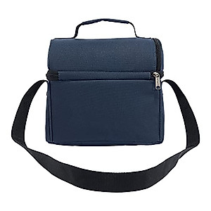 Carhartt Insulated 12 Can Two Compartment Lunch Cooler, Durable Fully-Insulated Lunch Box, Navy