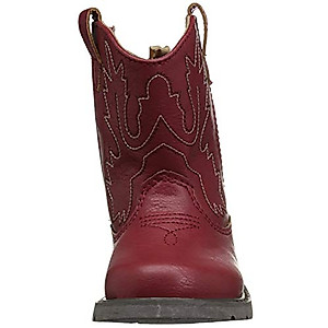 Baby Deer Round Toe Western Boot Red 2
