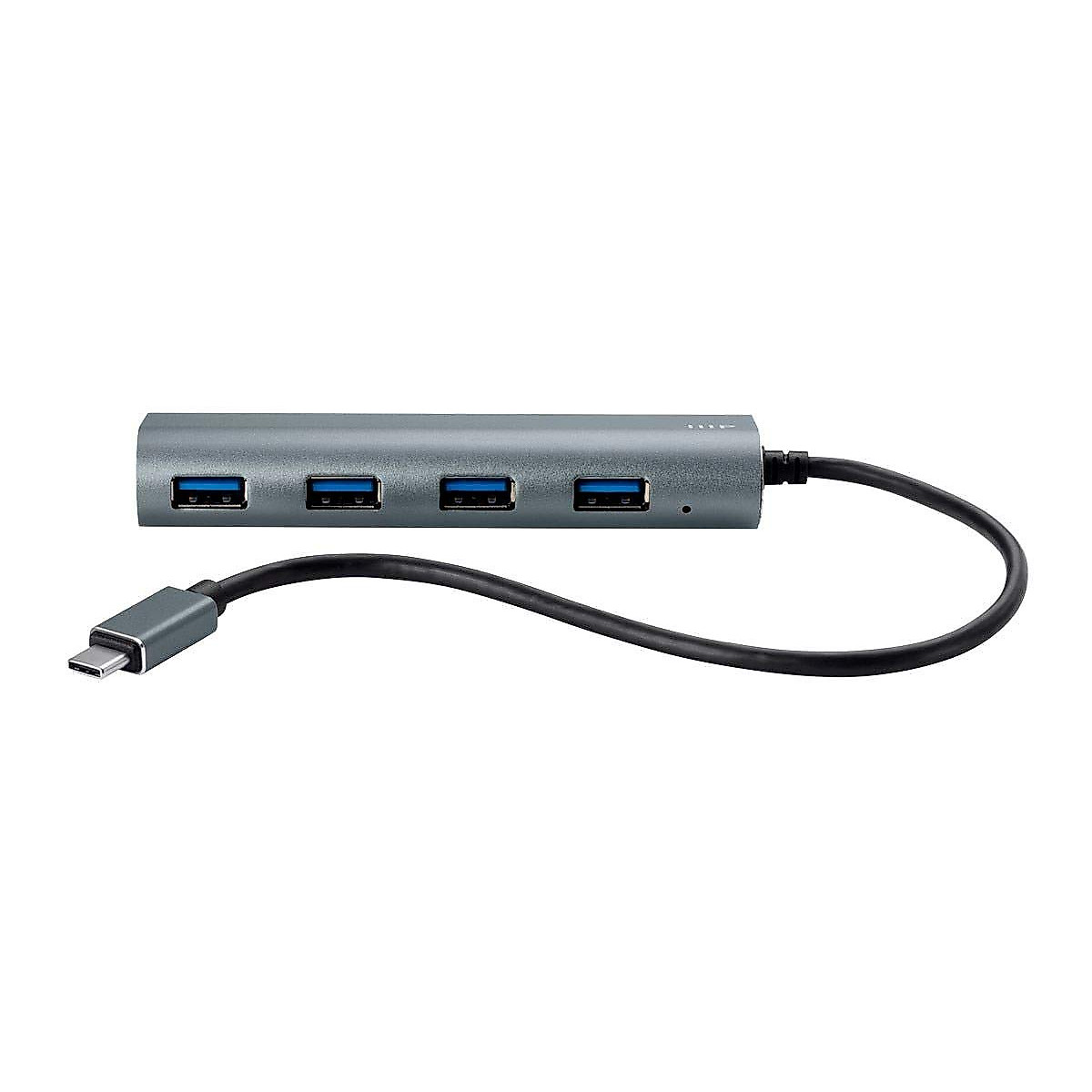 Monoprice 4 Port USB-C Hub - Aluminum, SuperSpeed Transfer Rates, Compatible With Apple MacBook, Google Chromebook & More, Gray