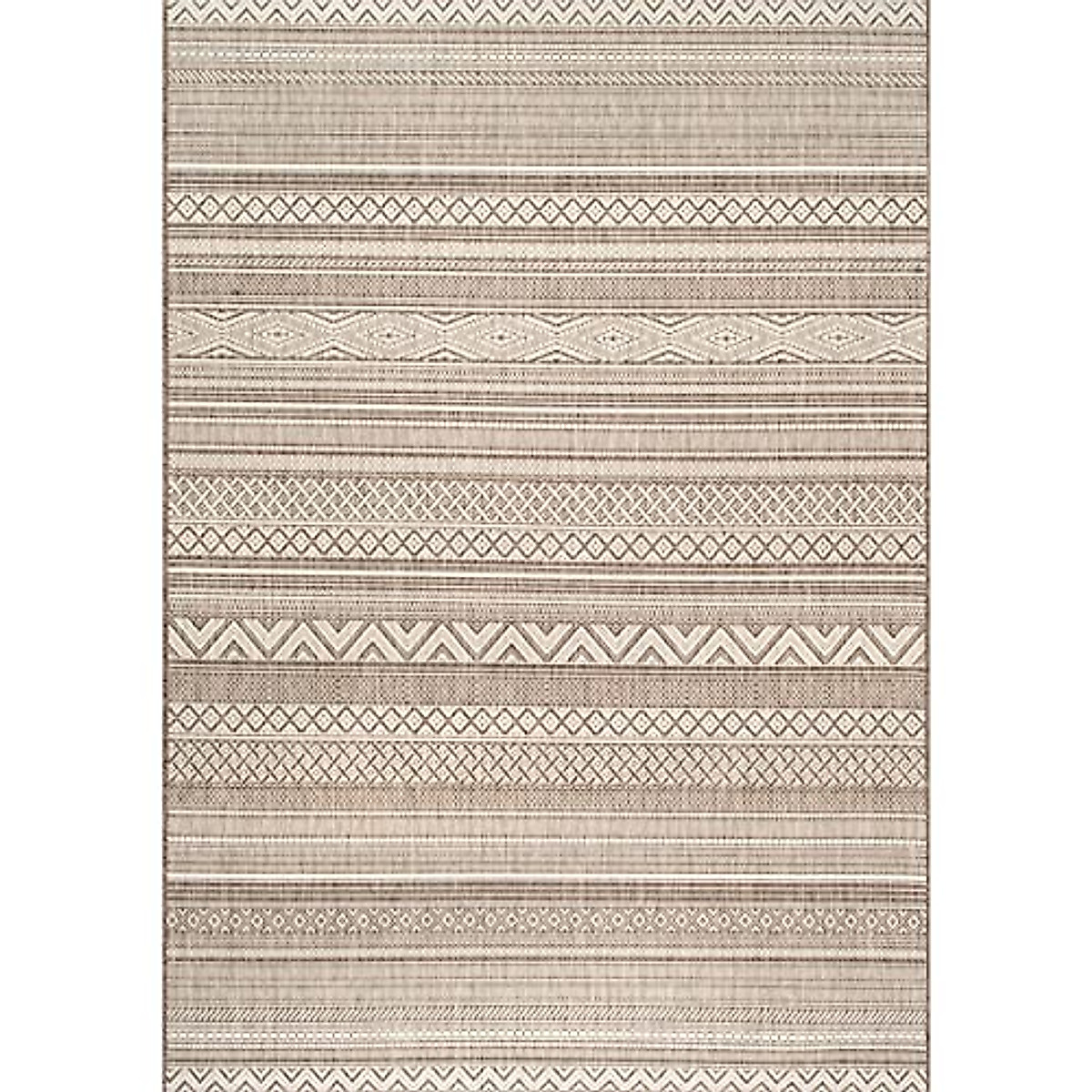 nuLOOM Erlinda Tribal Outdoor Area Rug, 4x6, Beige