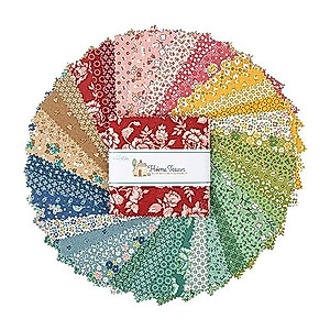 Riley Blake Home Town Fabric by Lori Holt of Bee in My Bonnet, Premium Quilting Fabric, Perfect for Quilting, Crafting, Sewing Projects and More… (Home Town 5" Stacker)