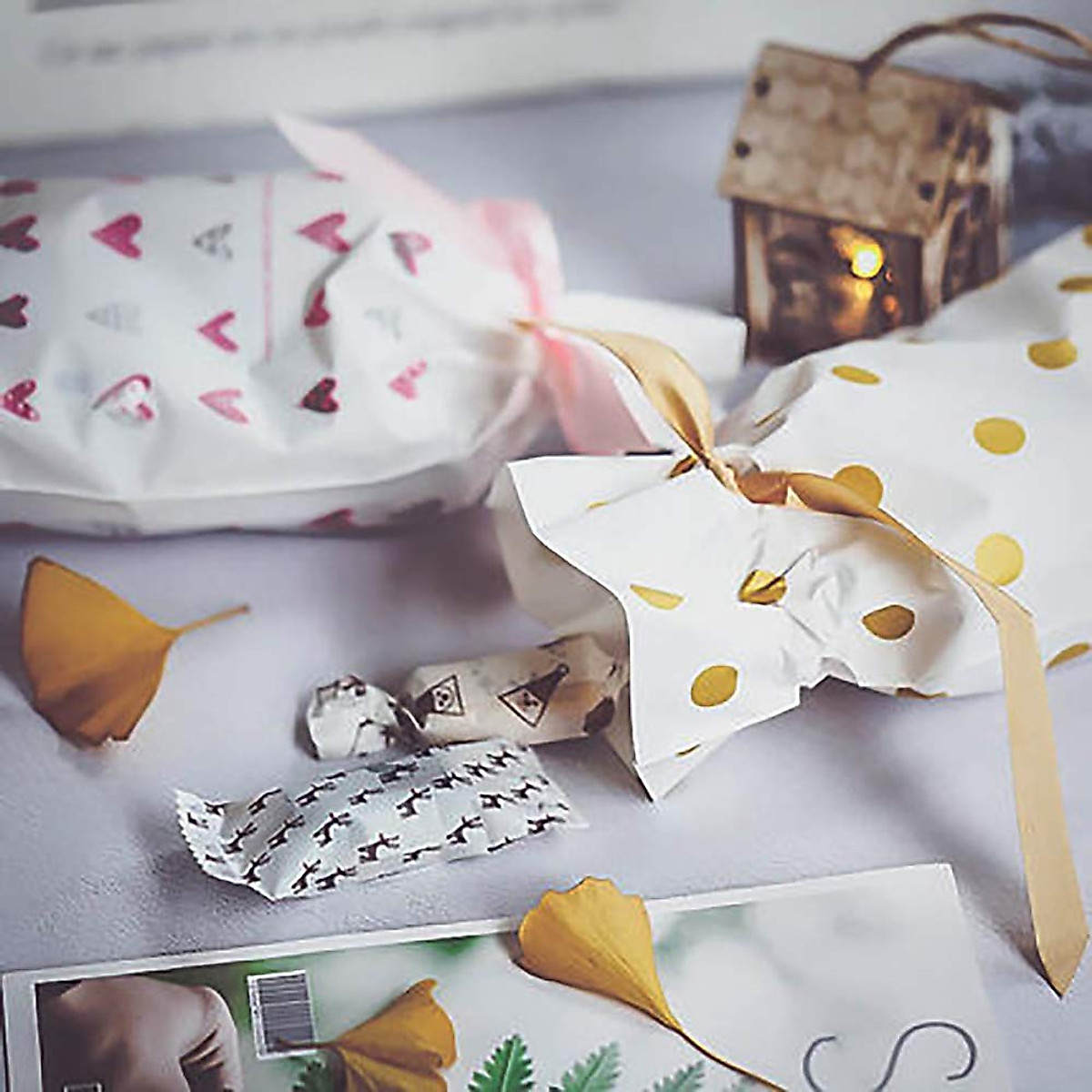 Enjonar 24pcs Treat Bags Party Favor Bags Plastic Drawstring Gift Bags Candy Goodies Bags Food Storage Bags Gift Wrapping Package for Birthday Party Wedding Baby Shower Bridal Shower Holiday Party