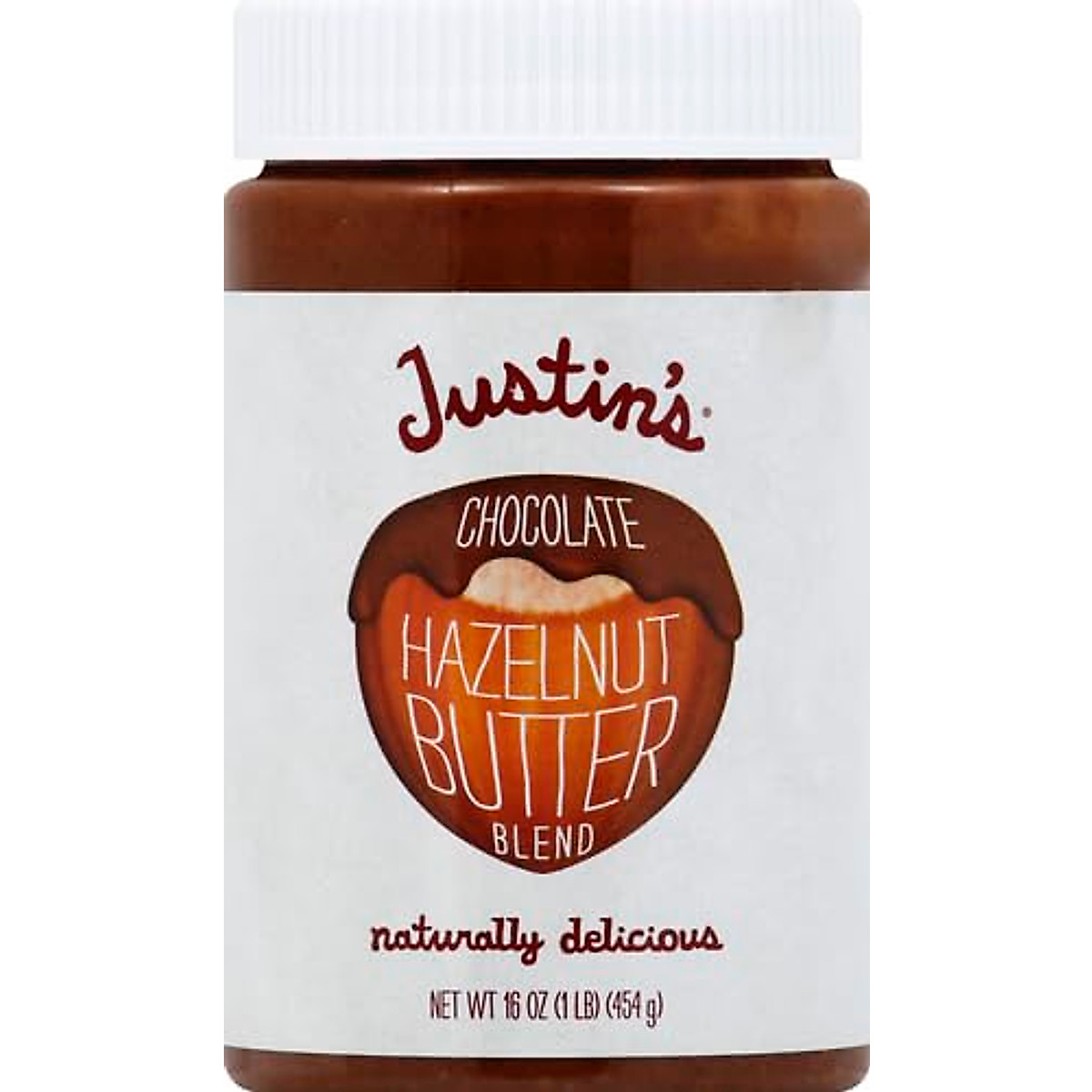 Justin's Chocolate Hazelnut and Almond Butter, Organic Cocoa, No Stir, Gluten-free, Responsibly Sourced, 16 Ounce (Pack of 1)