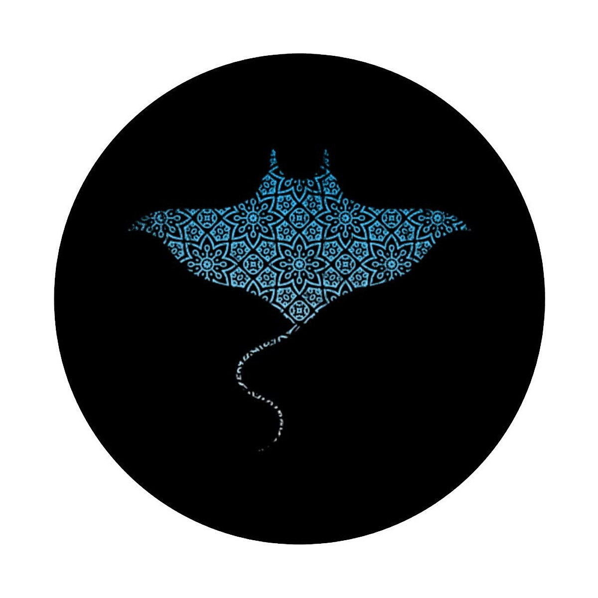 Aquarium Maori Polynesian Tattoo Manta Animal Manta Ray PopSockets Swappable PopGrip