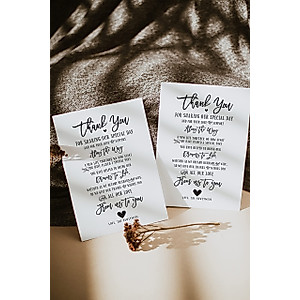 Your Main Event Prints 50 Wedding Thank You Place Setting Cards - Perfect for Adding to Table Centerpieces and Wedding Decorations for Receptions - Pack of 50 Cards