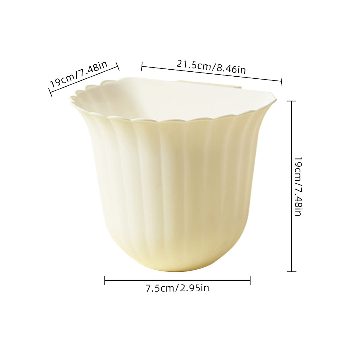 Mokylor 4 Pack Hanging Trash Can, Hanging Kitchen Waste Bins Over-Cabinet Trash Can, Collapsible Hanging Small Plastic Garbage Bowl Collecting Food Scraps for Bedroom Bathroom Office Camping