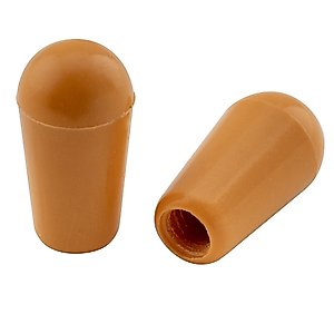 Musiclily Pro Metric Thread Plastic Guitar 3 Way Toggle Switch Tips LP Pickup Selector Switch Caps Switch Knobs for Import Epiphone Les Paul Style Electric Guitar, Amber (Set of 2)