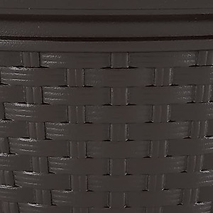 Suncast CPLHPW100 HPW100 Mocha Wicker 100-Foot Capacity Hose Pot, Brown