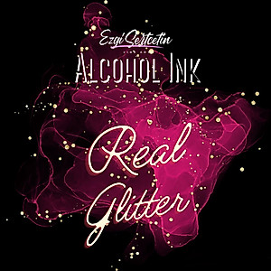 Premium Alcohol Ink Glitter Diamond White|4oz by Volume|Glittery and Vibrant|High Saturated Unique Colors|for Tumblers,Coasters,Resin Dye,Alcohol Ink Paper,Yupo,Resin Petri Dish|by Ezgi Sertcetin