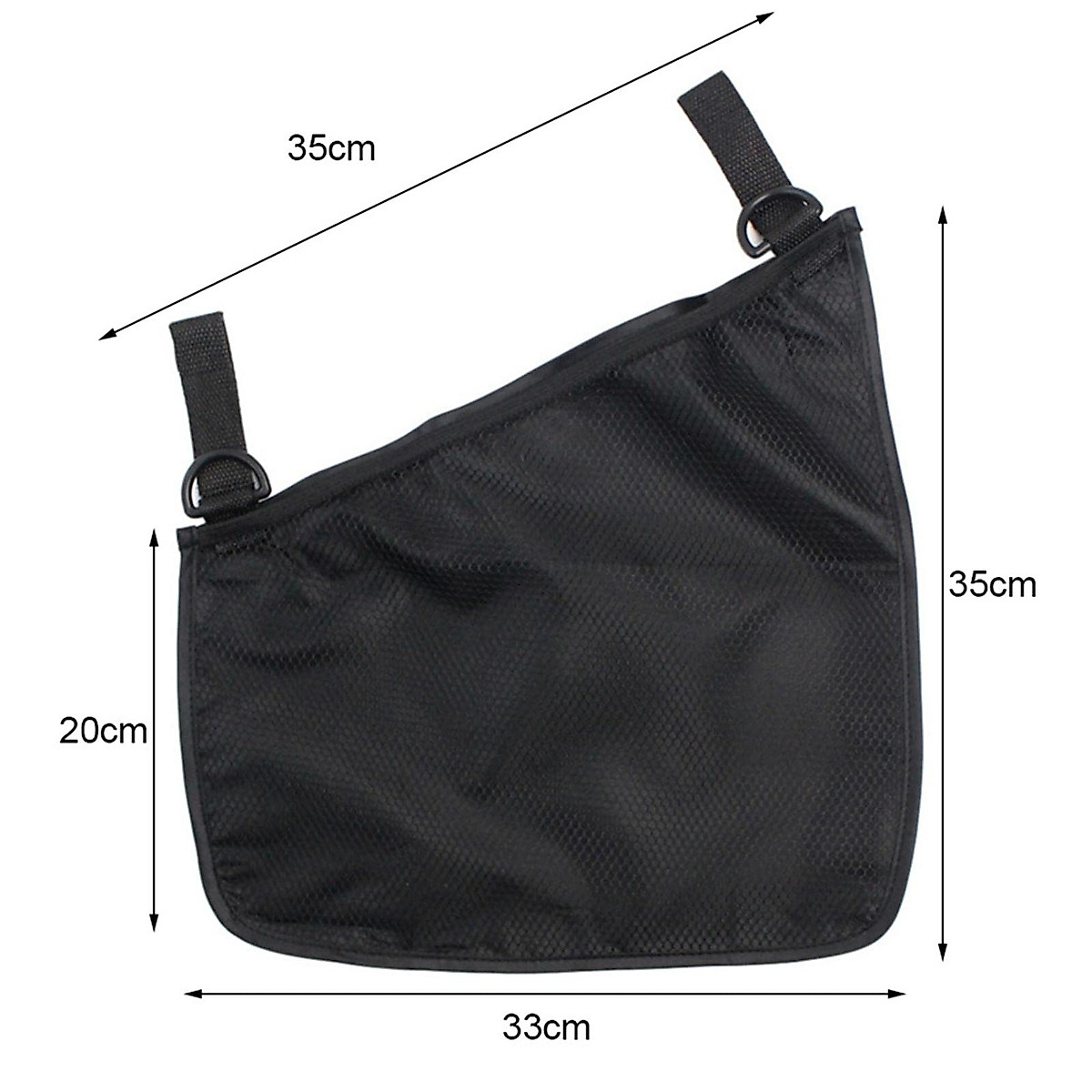 Colcolo Universal Multifunction Buggy Net Bag Baby Stroller Side Hanging Mesh Bags Organizer Pouch Lightweight Carrying Diapers Pocket Gift, Black