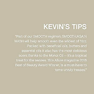 KEVIN.MURPHY SMOOTH.AGAIN WASH - Frizz Control Shampoo - For Thick, Coarse & Unruly Hair - Moisturising Shampoo for Hair Hydration - Sulphate & Paraben Free - 1000 mL / 33.8 fl oz