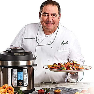 Emeril Everyday 6 QT Pressure Air Fryer, 5 Pc Accessory Pack, Silver