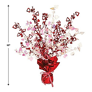 Beistle Heart Gleam 'N Burst Centerpiece, 15-Inch, 1 Per Package
