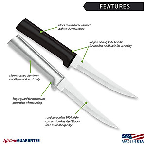 Rada Cutlery Super Parer Paring Knife – Stainless Steel Blade With Silver Aluminum Handle, 8-3/8 Inches