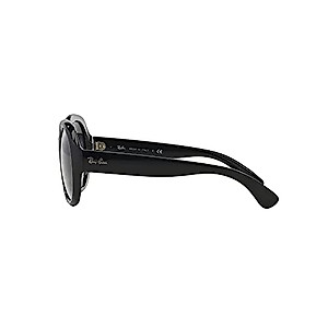 Ray-Ban Women's RB4191 Round Sunglasses, Black, 57mm