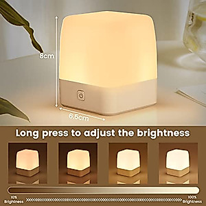 Portable Night Light for Kids, LED Nursery Night Light for babies, Rechargeable Nursing Light Dimming Nightlight Baby Lamp Touch Night Light Bedside Lamp for Breastfeeding with Memory Function