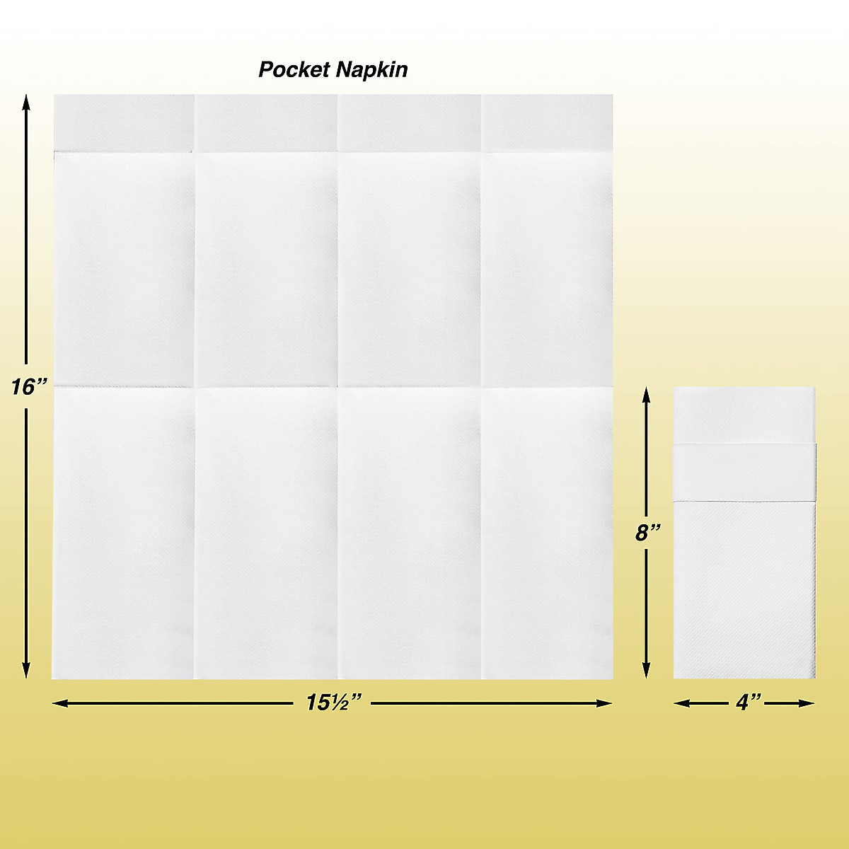 AMERICAN HOMESTEAD Dinner Napkins with Flatware Pocket - Pre-Folded Cloth-Like Disposable Table Napkins - Absorbent Paper Serviettes for Weddings, Parties, and Events - 16" x 15.5" - 50 Count (Silver)