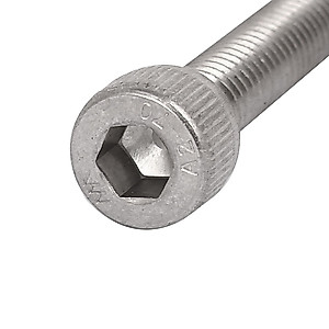 uxcell® M8x110mm Thread 304 Stainless Steel Hex Socket Head Cap Screw Bolt DIN912 5pcs