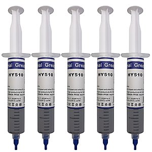 BAY Direct 5-Pack Reusable Thermal Paste (7 Oz/200g), LARGE Syringe Thermal Grease Cool Compound Heatsink Apply to PC/CPU/GPU/LED/VGA (Accessory Included)