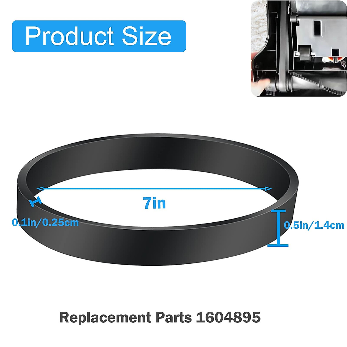 Vacuum Belts Replacement for Bissell PowerForce Compact Lightweight Upright Vacuum Cleaner Belts Replacement Belts Compatible Models: 3508,2112, 21129, 2690, 1520, 23T7,Replace Part 1604895