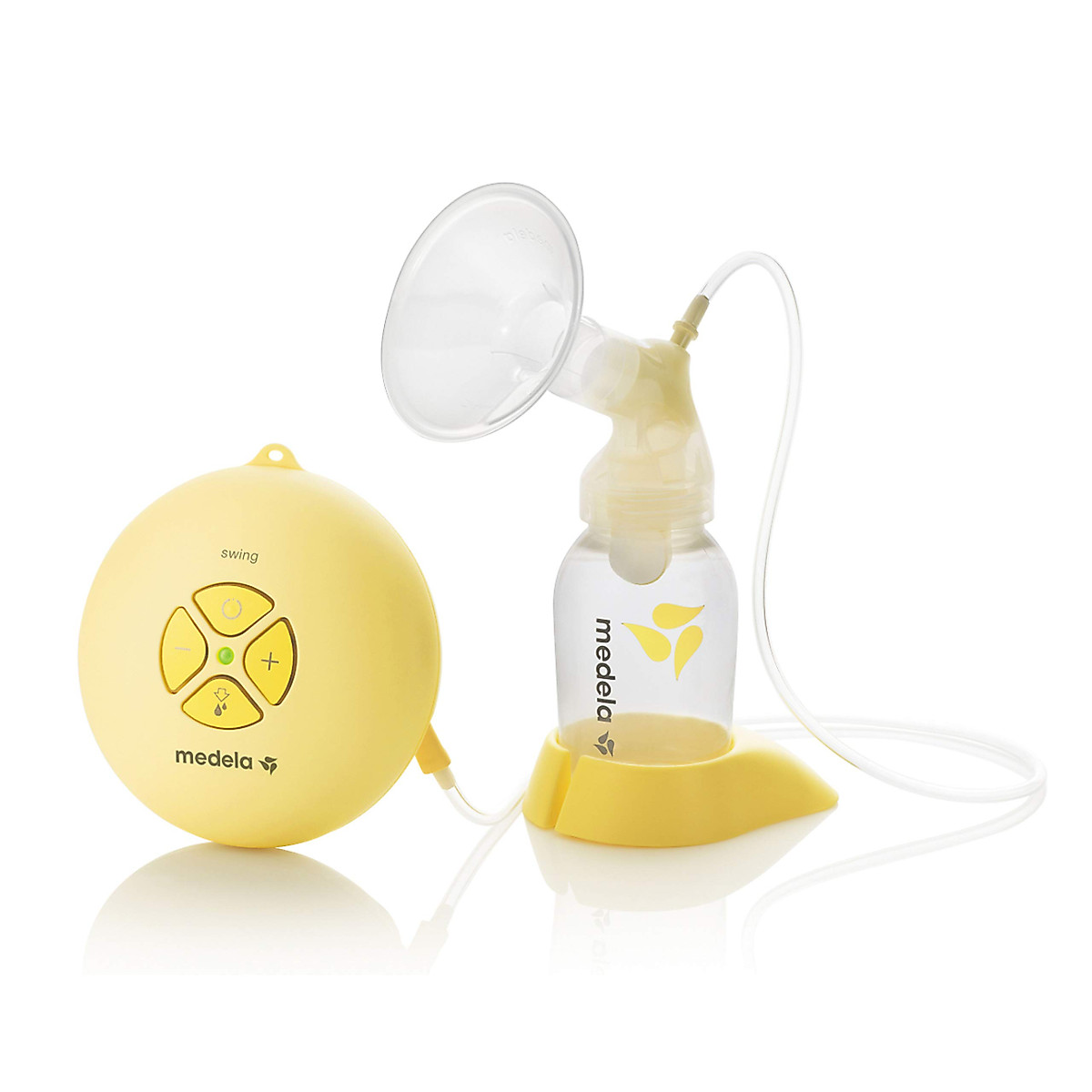 Medela, Swing, Single Electric Breast Pump, Compact and Lightweight Motor, 2-Phase Expression Technology, Convenient AC Adaptor or Battery Power, Single Pumping Kit, Easy to Use Vacuum Control