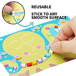 JOYIN 28 Packs Valentine Cards with Mosaic Crystal Gem Sticker Art Kits for Kids Valentine's Day DIY Craft Jewels Valentines Day Classroom Exchange Prizes and Gifts, Valentine’s Greeting Cards