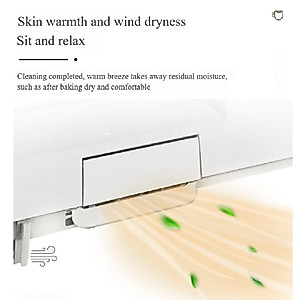 Bidet Toilet Seat, Elongated Toilet Seat Warm Water, Heated Seat Bidet with Remote Control,Self-cleaning Nozzle Temperature Adjustable LED Light, Need Electricity, for Hotel office Hospital school