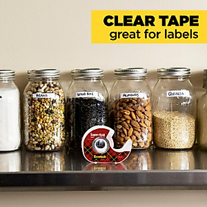 Scotch Super-Hold Tape, 4 Rolls, Transparent Finish, 50% More Adhesive, Trusted Favorite, 3/4 x 650 Inches, Dispensered (4198)