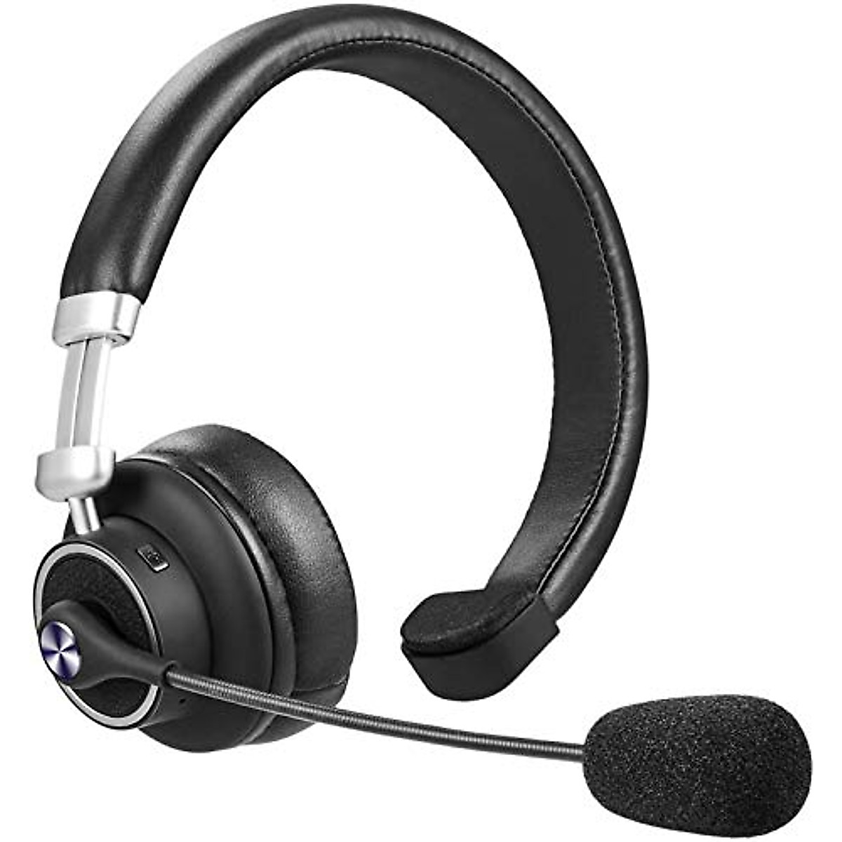 BHM91Series Bluetooth Wireless Headset with Mic.Great for Zoom and Skype Meeting(Flexible Noise Cancelling Mic) Clear Sound Comfort Wearing/Headset for Office Home Business Trucker Driver by LUXMO