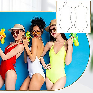 10 Pack Gold Bikini Hanger Body Shape Lingerie Hangers Rose Gold Wire Body Shape Metal Display Swimsuit Hanger for Boutique Closet Clothes Dress Bathing Suit Form