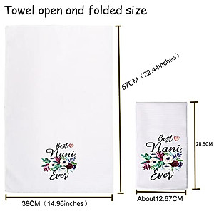 TSOTMO Best Nani Ever Kitchen Towel Nani Gift Grandma Gift from Grandchildren Grandma Birthday Gift (Nani Towel)