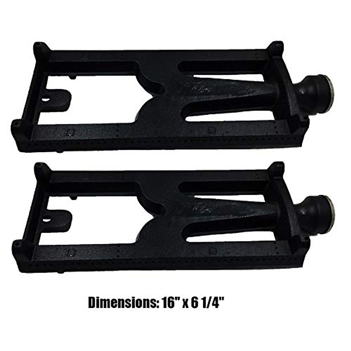 Wondjiont 2pack Cast Iron Grill Burners, Replacement for Select DCS 27, 27 Series and Lynx Gas Grill Models (16" x 6 1/4)