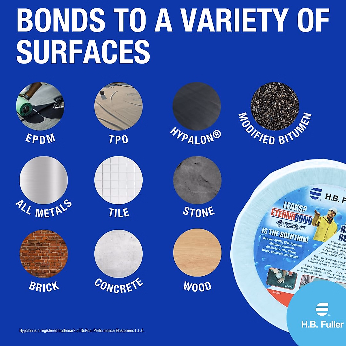 EternaBond RoofSeal White 4" x50' MicroSealant UV Stable Roof Seam Repair Tape | 35 mil Total Thickness | EB-RW040-50R - One-Step Durable, Waterproof and Airtight Repair