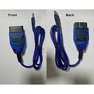 OBDII Scanner Diagnostic Cable for VW Audi Skoda Seat Volkswagen, Support VAG-COM KKL 409.1, 16-Pin Car Programming Cable, OBD II Adapter Connector Cable Scan Tool, for Win XP/ WIN7 32bits ONLY 1