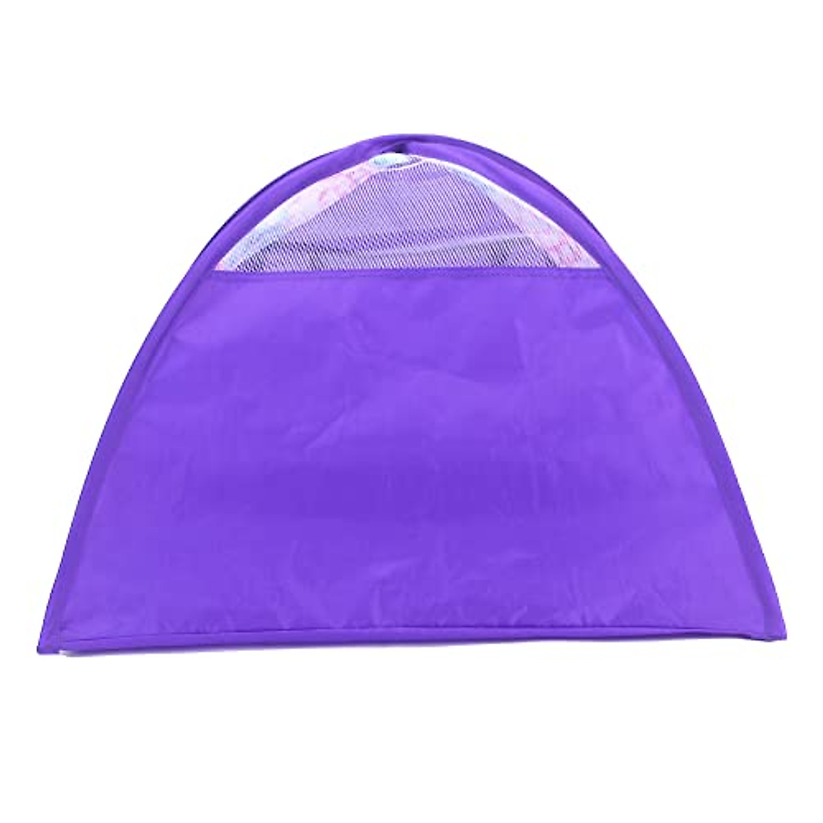 Sophia's Pop-Up Camping Tent with Roll Up Mesh Fabric Door and Geometric Print Sleeping Bag Set Sized for One 18" Doll, Purple/Pink