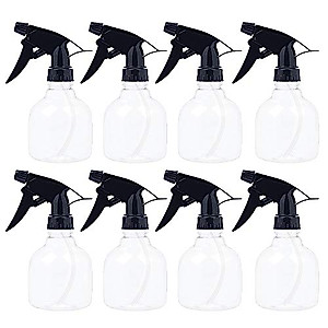 Spray Bottles, 8 Pcs 8oz Plastic Spray Bottles Durable Clear Empty Spray Bottles with Adjustable Spray Head for Plant Watering, Haircutting, Kitchen Cleaning, Alcohol Disinfection, Pet Cleaning.