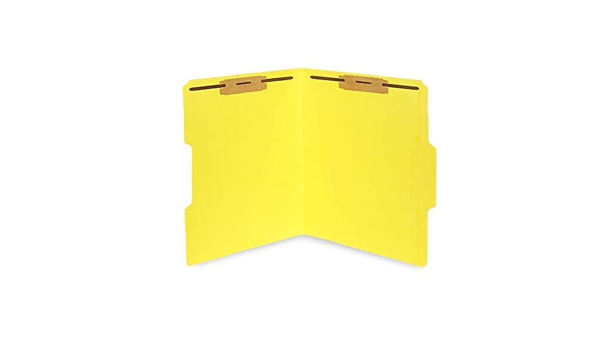 Durable 50 Color Fastener File Folders for Office & Medical Files