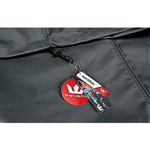 Eevelle Meridian Patio Oval Table Set Cover with Marine Grade Fabric - Outdoor Table Cover - Furniture Set Covers for Dining Table - Easy to Install - (25.5"H x 90"L x 66"W, Charcoal Gray)