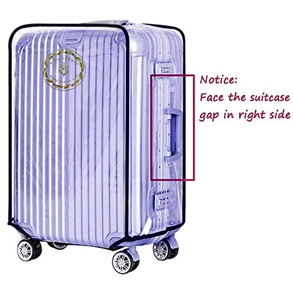 GigabitBest Thicken Luggage Cover Suitcase Cover Protector with Large Velcro (28''(25.19''H x 19.68''L x 11.41''W))