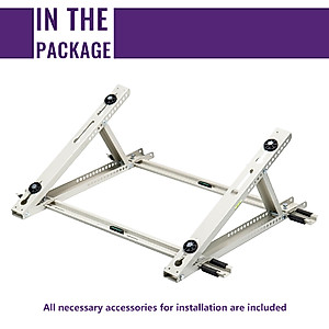 Mxclimate Roof Mounting Air Conditioner Bracket,Rooftop Support Bracket for Out Ductless Mini Split Condenser Heat Pumps & HVAC Systems,Universal,24000 Btu AC Units,Heavy Duty Support up to 330 Lbs