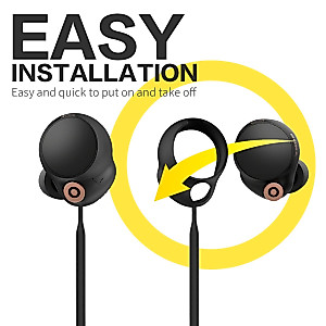 WOFRO Anti-Lost Strap for Sony WF-1000XM4 Earbuds, Sports Anti-Slip Soft Silicone Lanyard Accessories Compatible with Sony WF-1000XM4 True Wireless Headphones Neck Rope Cord (Black)