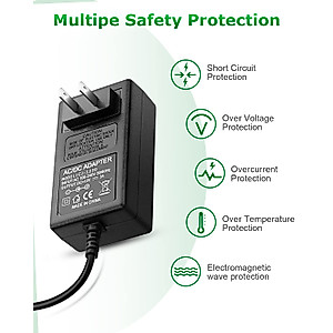 Arkare 12V 3A Power Supply Adapter 36W ac/dc Charger AC 100V-240V to DC 12Volt 3amp Power Cord 12V 2.5A 2A 1.5A 1A 800mA 500mA for Security Camera BT Speaker GPS Webcam Microphone Receiver with 10TIPS