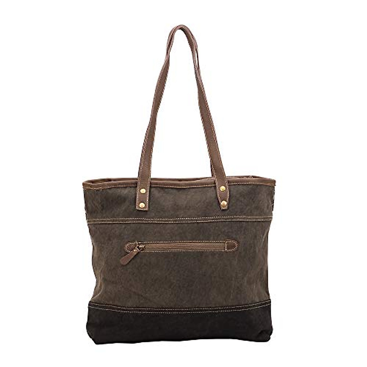 Myra Bag Dawn Upcycled Canvas & Leather Tote Bag S-1443