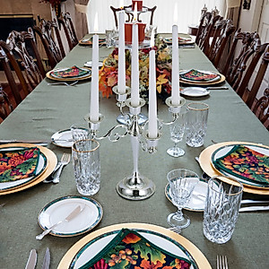 Tuyai 24 Pack Tall White Taper Candles, 10 inch (H) Dripless, Unscented Dinner Candle, Smokeless Taper Candles, Paraffin Wax with Cotton Wicks, 8 Hours Burn Time