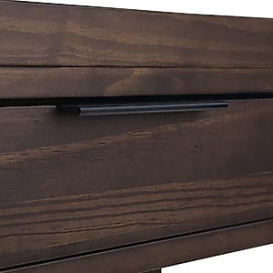 SIMPLIHOME Hollander SOLID WOOD 60 inch Wide Home Office Desk, Writing Table, Workstation, Study Table Furniture in Warm Walnut Brown with 2 Drawers
