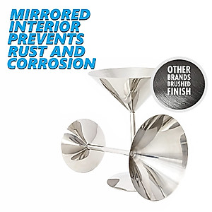 Real Deal Steel Stainless Steel Martini Glasses: Set of 4, Shatterproof 8 oz Metal Cocktail Glasses, Unbreakable, Durable, 18/8 Mirror Polished Finish, Unique