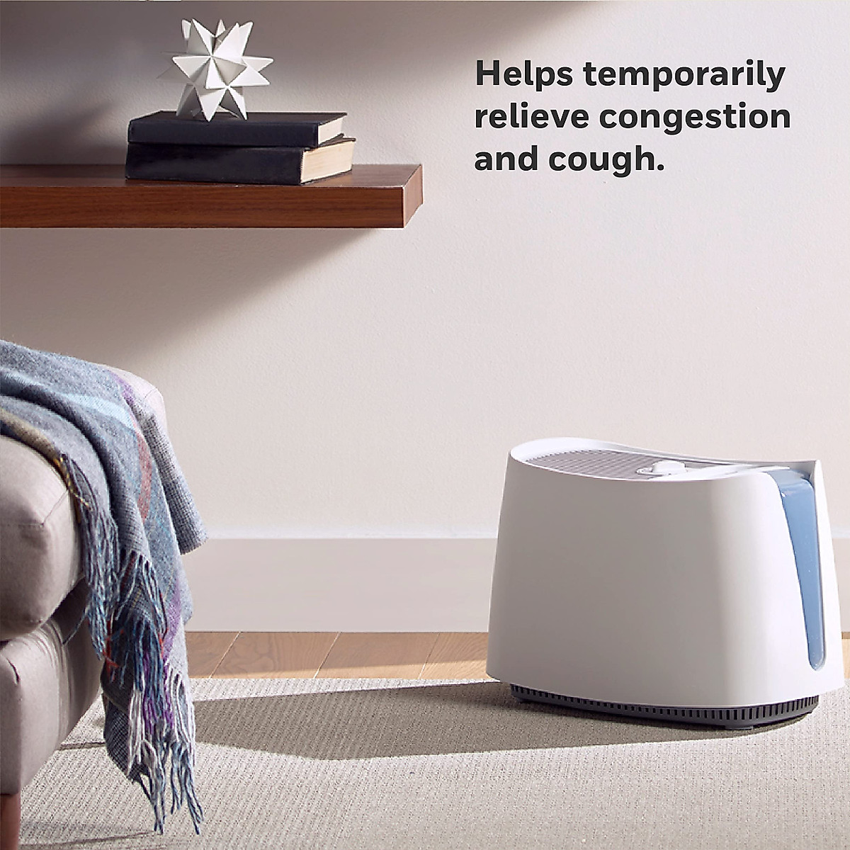 Honeywell Cool Moisture Humidifier, Medium Room, 1 Gallon Tank, White – Invisible Moisture Humidifier for Baby, Kids, Adult Bedrooms – Quiet and Easy to Clean with UV Technology for Everyday Comfort