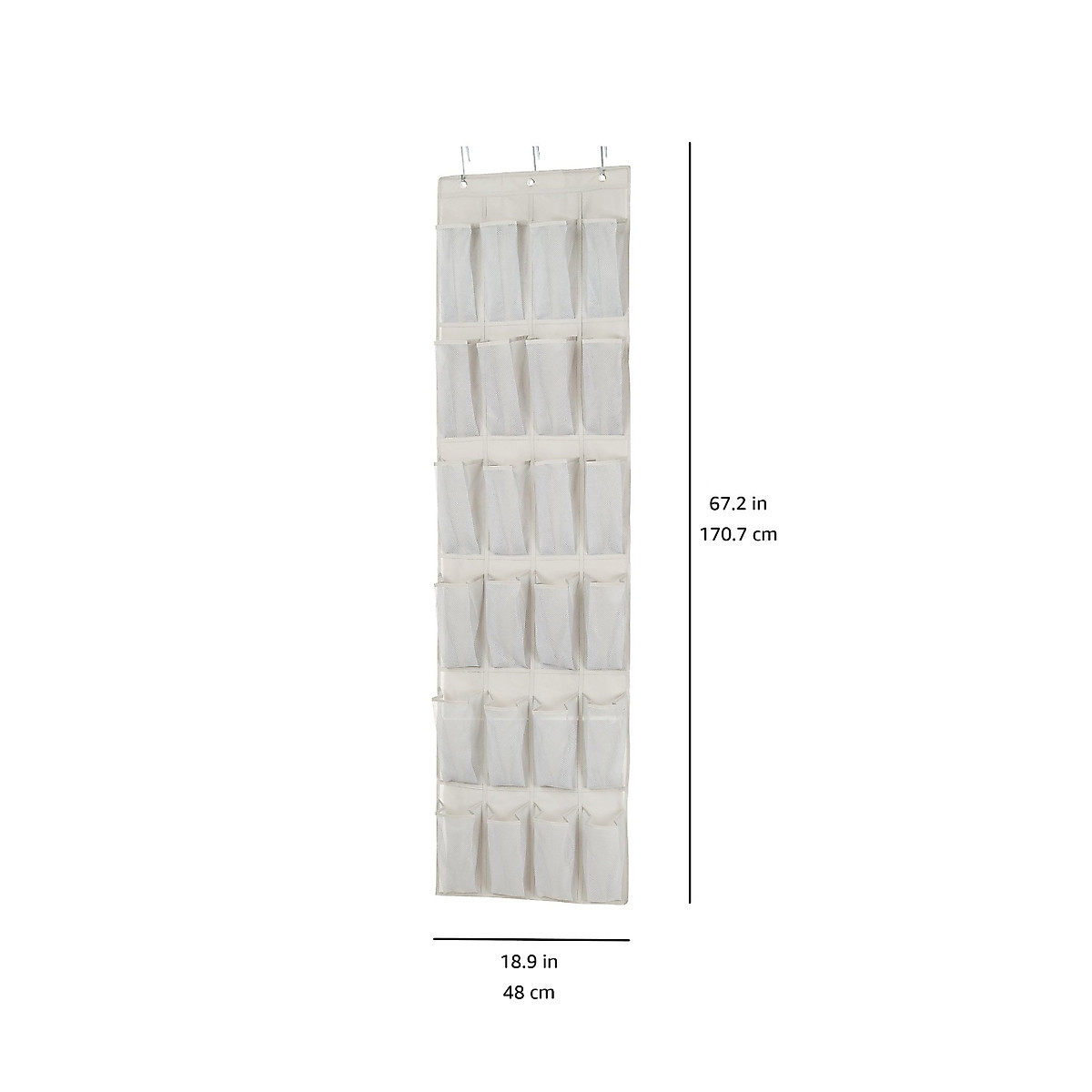 Amazon Basics 24-Pocket Over-the-Door Hanging Medium-Size Shoe Organizer