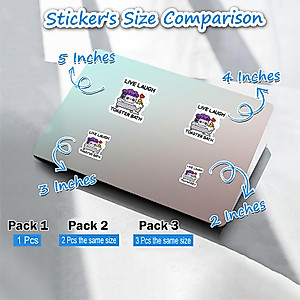 Live Laugh Toaster Bath Sticker, Funny Motivational Sticker, Cute Sticker, Inspirational Sticker, Water Assitant Die-Cut Vinyl Funny Decals for Laptop, Phone, Water Bottles, Kindle Sticker